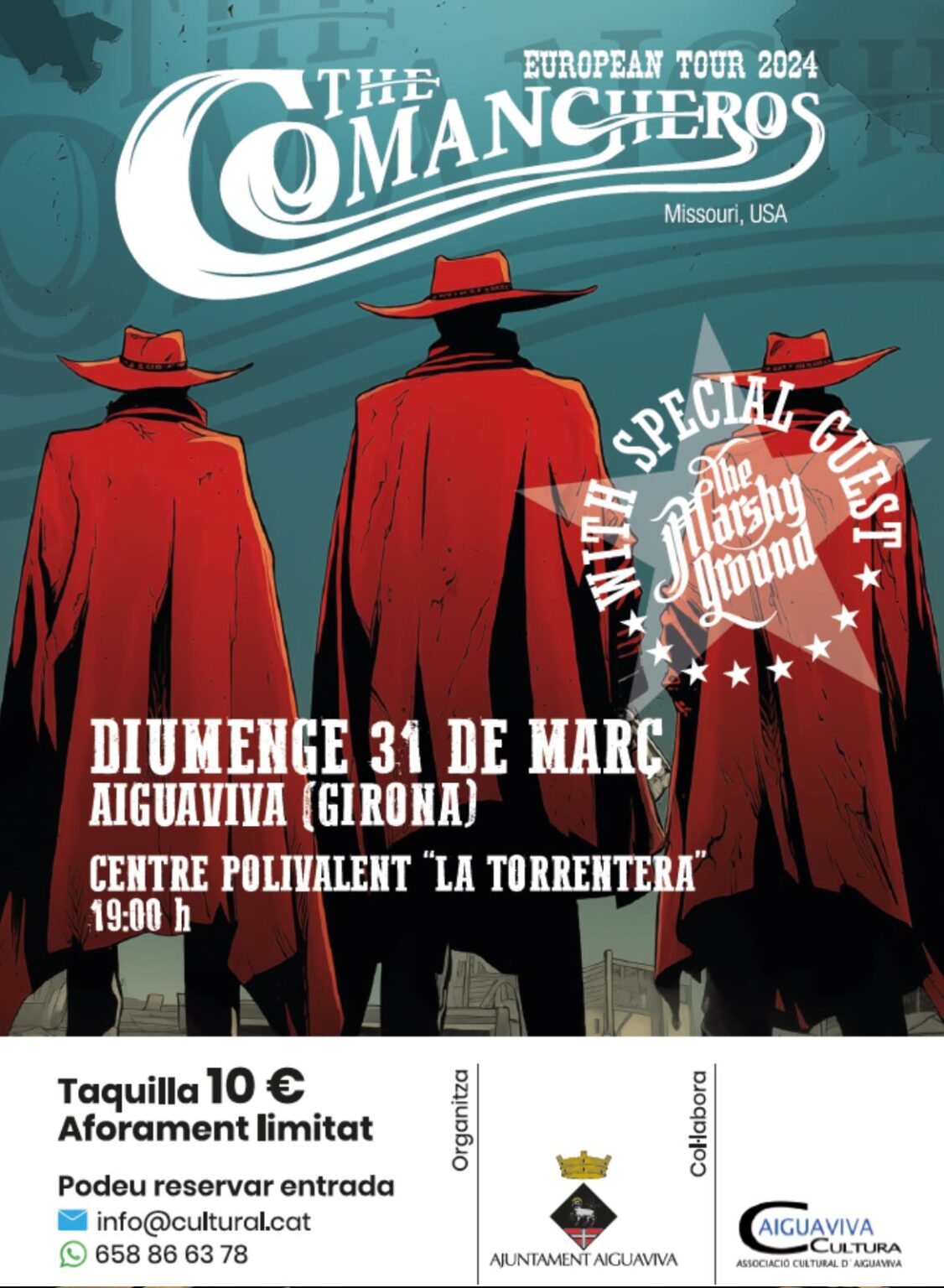 Concert THE COMANCHEROS - Web Oficial de l’Ajuntament d’Aiguaviva