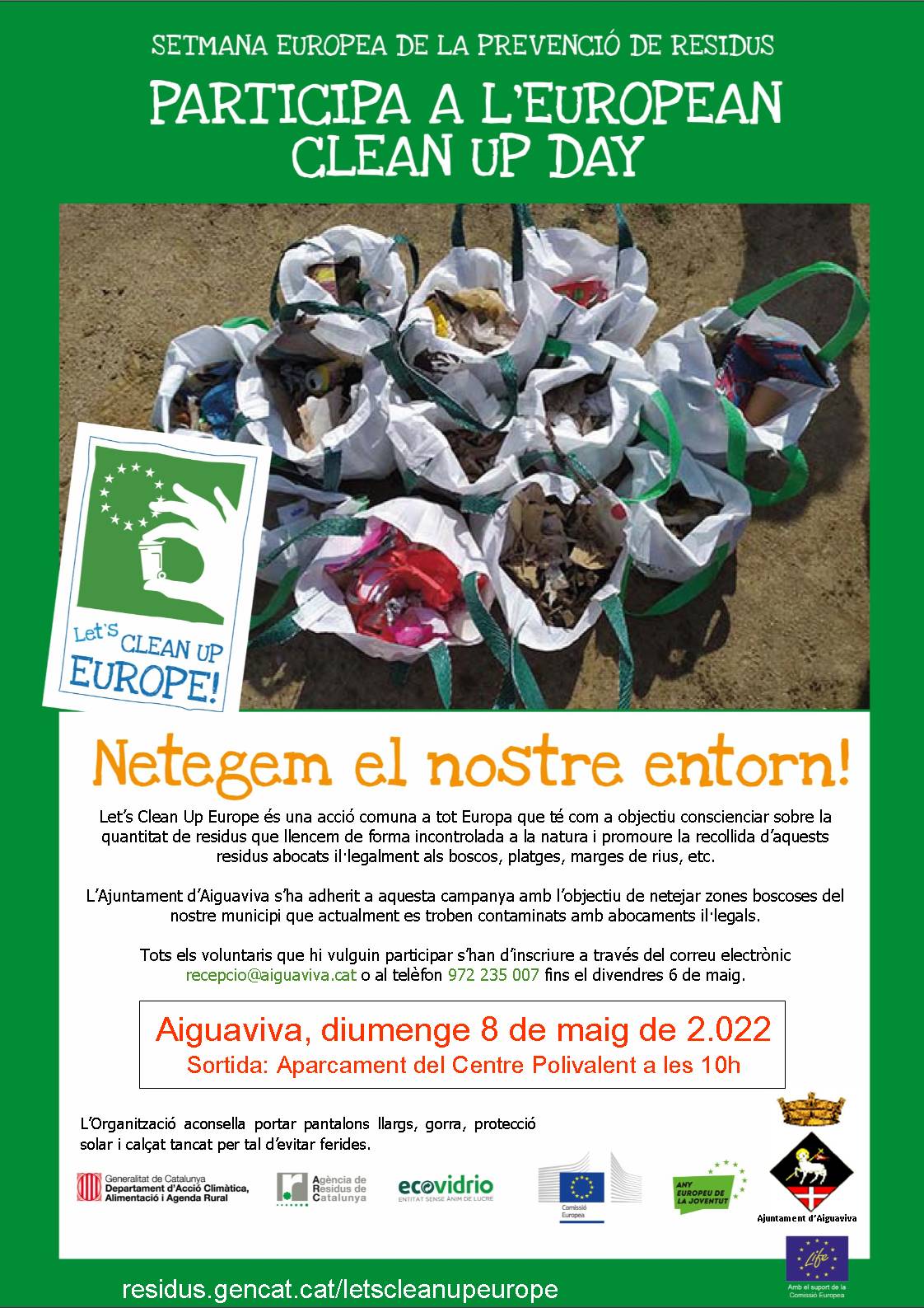 European Clean Up Day - Web Oficial de l’Ajuntament d’Aiguaviva